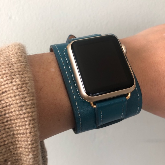 Wearables | Gold Blue Apple Watch Cuff Band Strap All Series | Poshmark